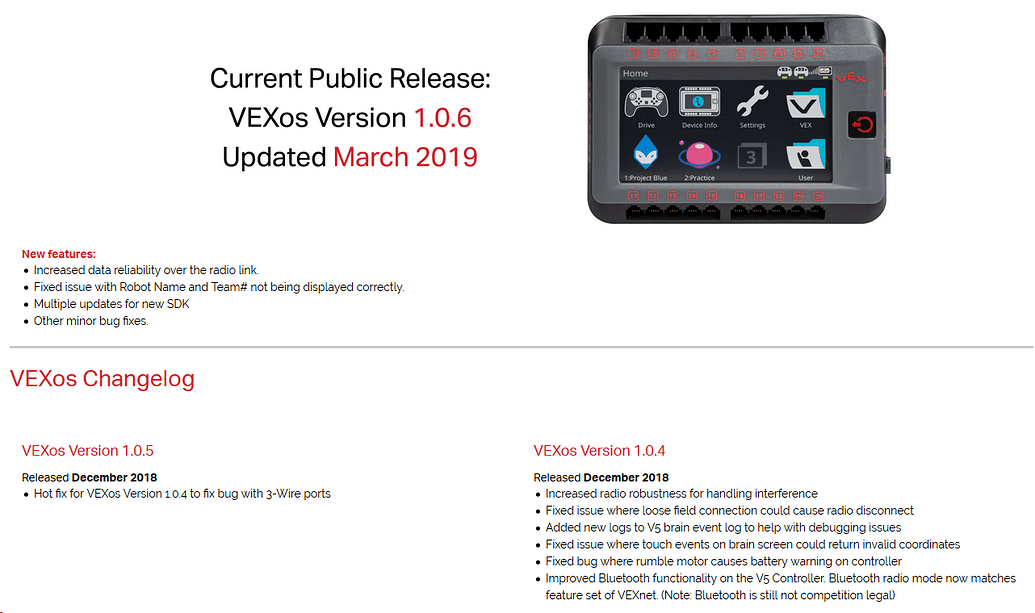 VEXos最新版本1.0.6上线发布，完善更新SDK - 官方发布-V5 - VEX 中文官方论坛