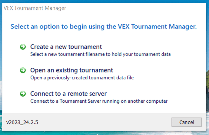 VEX Tournament Manager故障，求解决方案！ - 软件交流-V5 - VEX 中文官方论坛